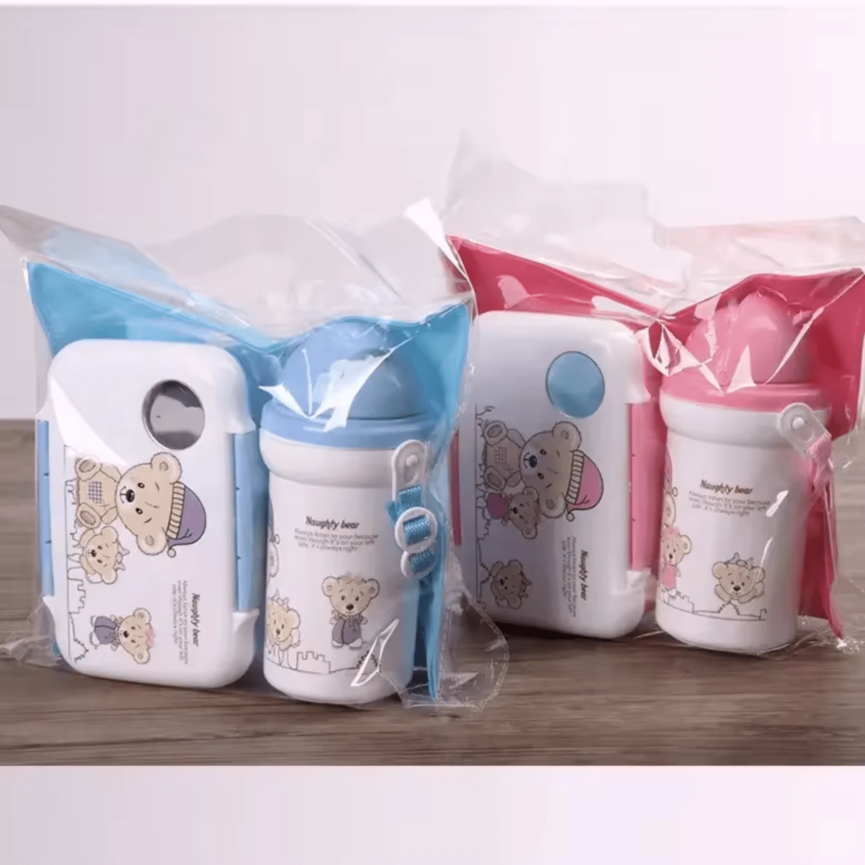 Lunch Box Toper Kit Hermetic Lunch Box And Bottle, With Ribbon And ...