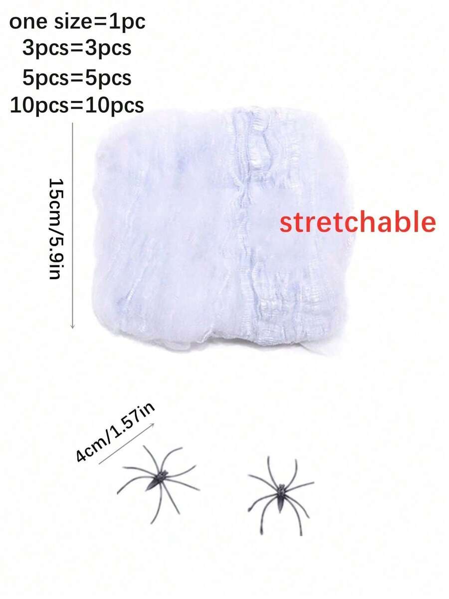 1/3/5/10Pcs Halloween Decorations Artificial Spider Web Super Stretch ...