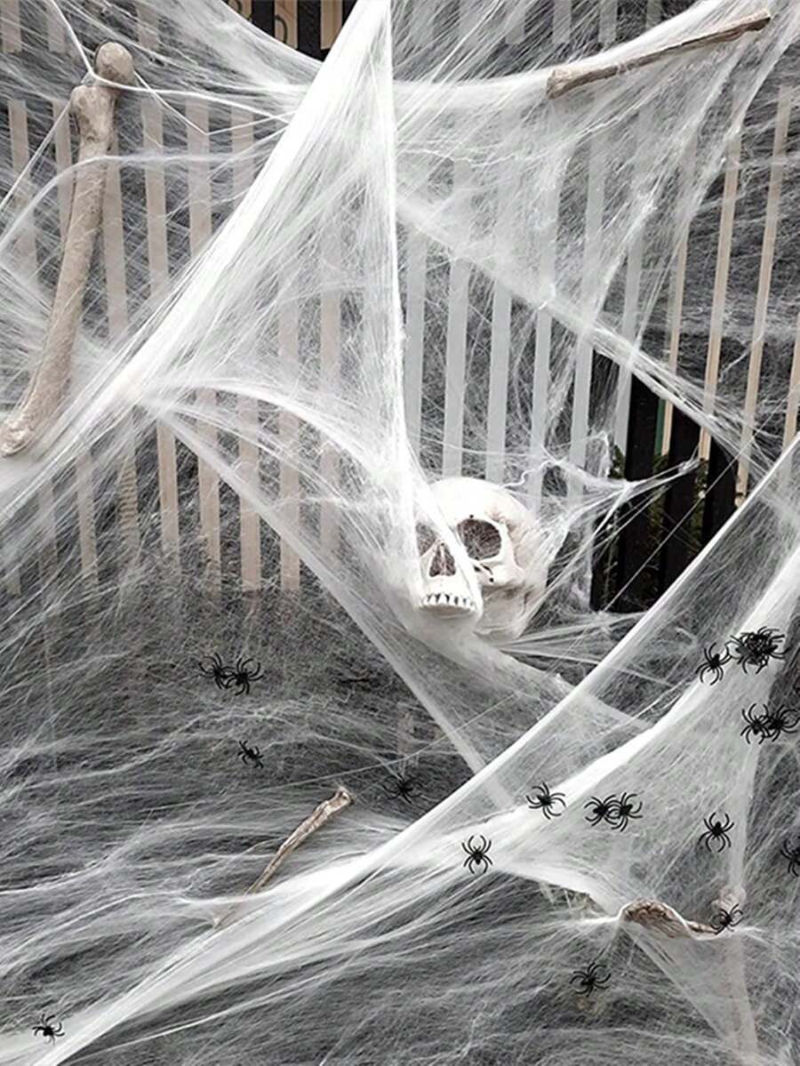 1/3/5/10Pcs Halloween Decorations Artificial Spider Web Super Stretch ...