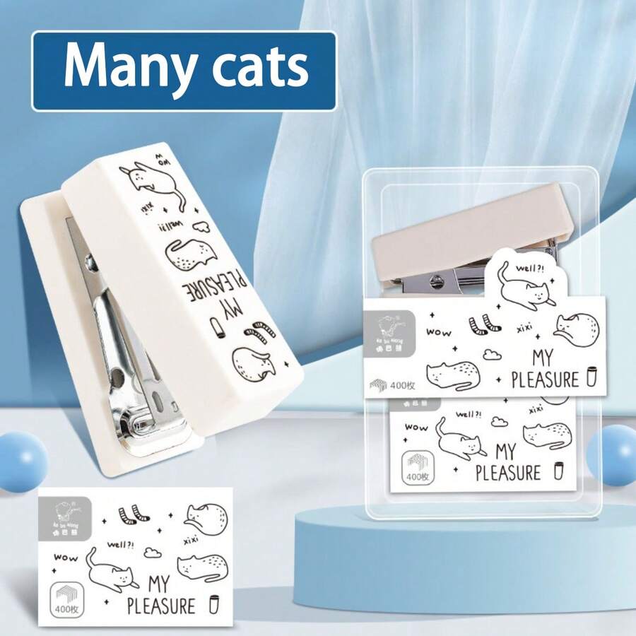 Mini Stapler. Small For Household Use. Cartoon For Kids. Cute Set For ...