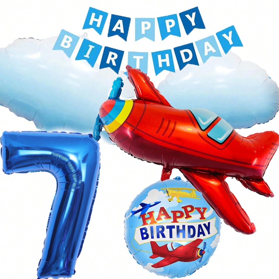 Fighter Jet Balloon Airplanes Birthday Party Decorations Flight Plane ...