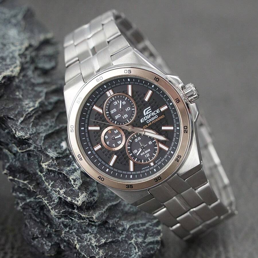 Casio Dynamic Fashion Three-Eye Light Kinetic Energy Waterproof Men's ...