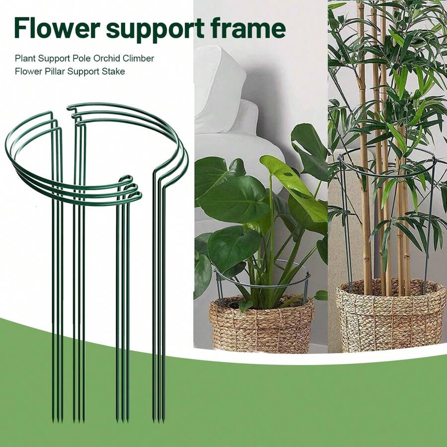 Garden Plant Support Stake Half Round Metal Garden Plant Strut Climbing ...