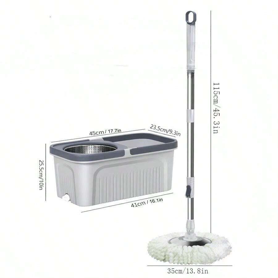 Rotating Mop No-Hands Cleaning Slouchy Mop Dry&Wet Separation Wringing ...