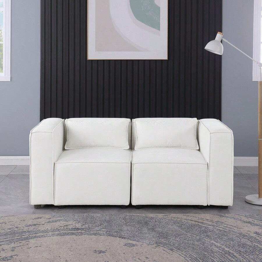 Sofá modular de tela de chenilla BEIGE, simple y elegante, el asiento y ...