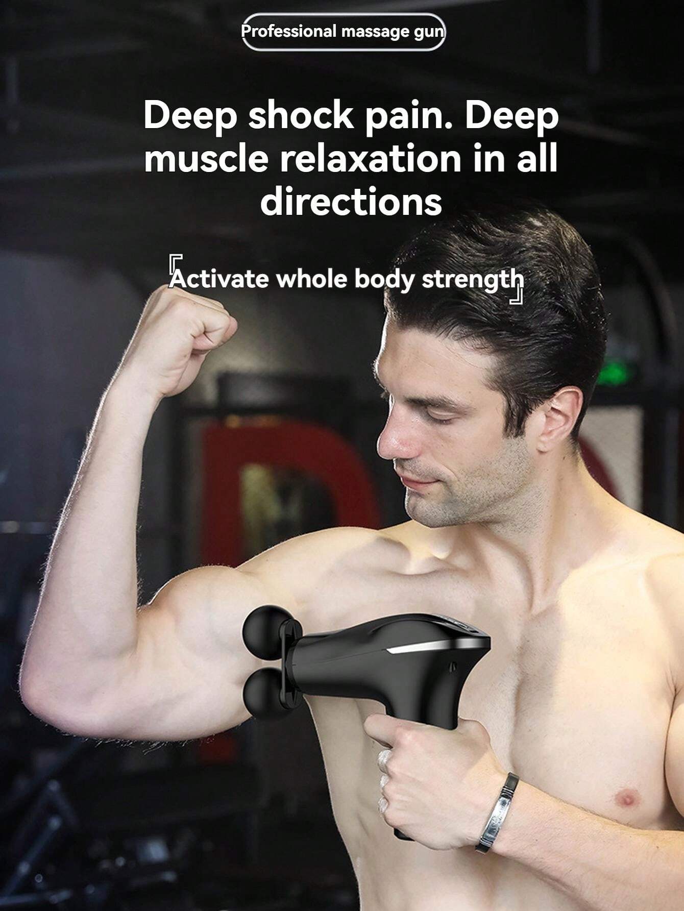 Portable Double-Head Massage Gun Muscle Relaxer Electric Neck Gun ...