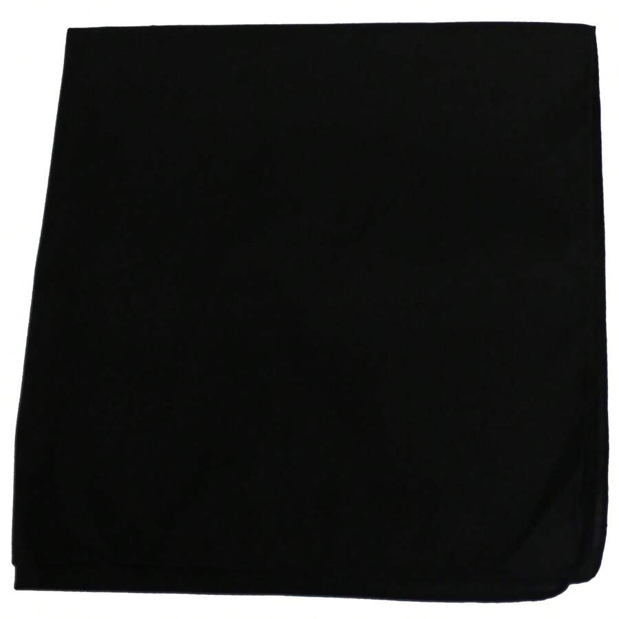 Mechaly Set Of 12 Blank Solid Black Bandanas For Men And Women In Dozen ...
