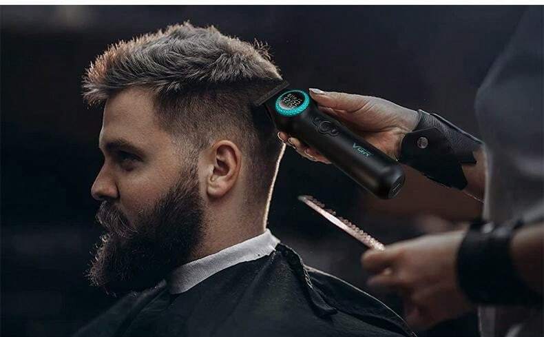 VGR Tosatrice senza fili VGR, Rifinitore di capelli ricaricabile, Macchina per taglio capelli a ...