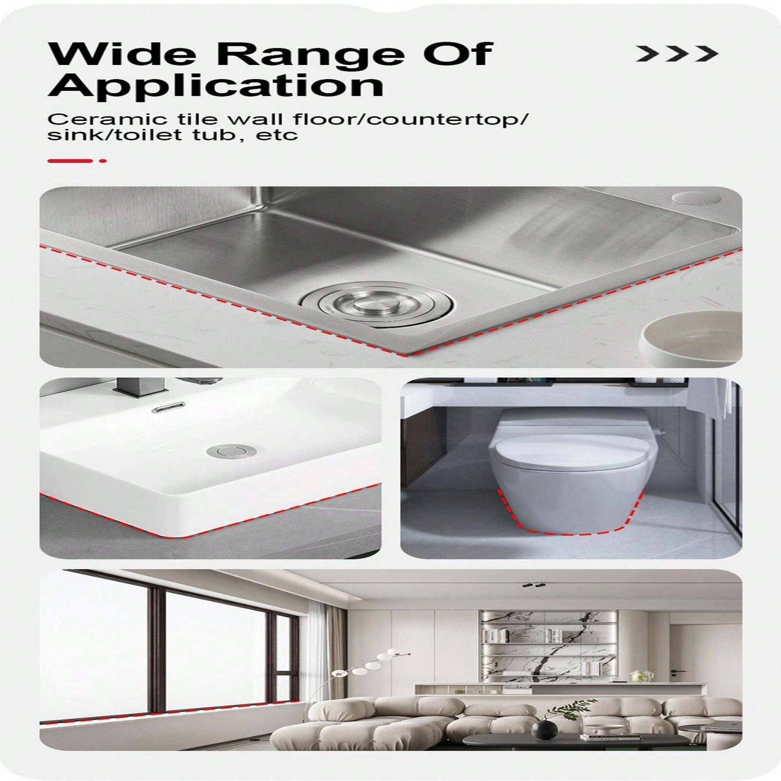 White Waterproof Ceramic Tile Grout Sealer For Kitchen And Bathroom ...