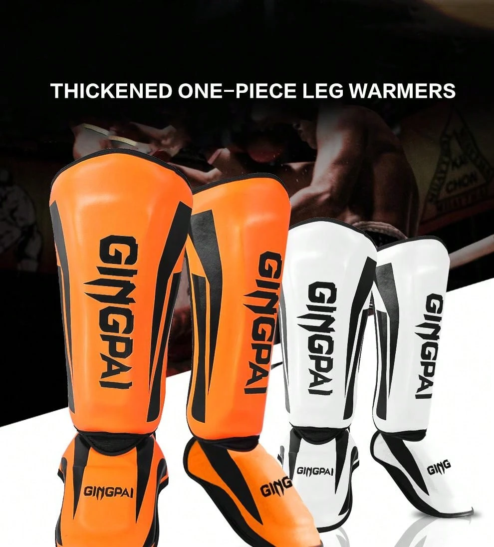 GINGPAI Muay Thai Shin Guards, Martial Arts Leg Pads For Kickboxing ...