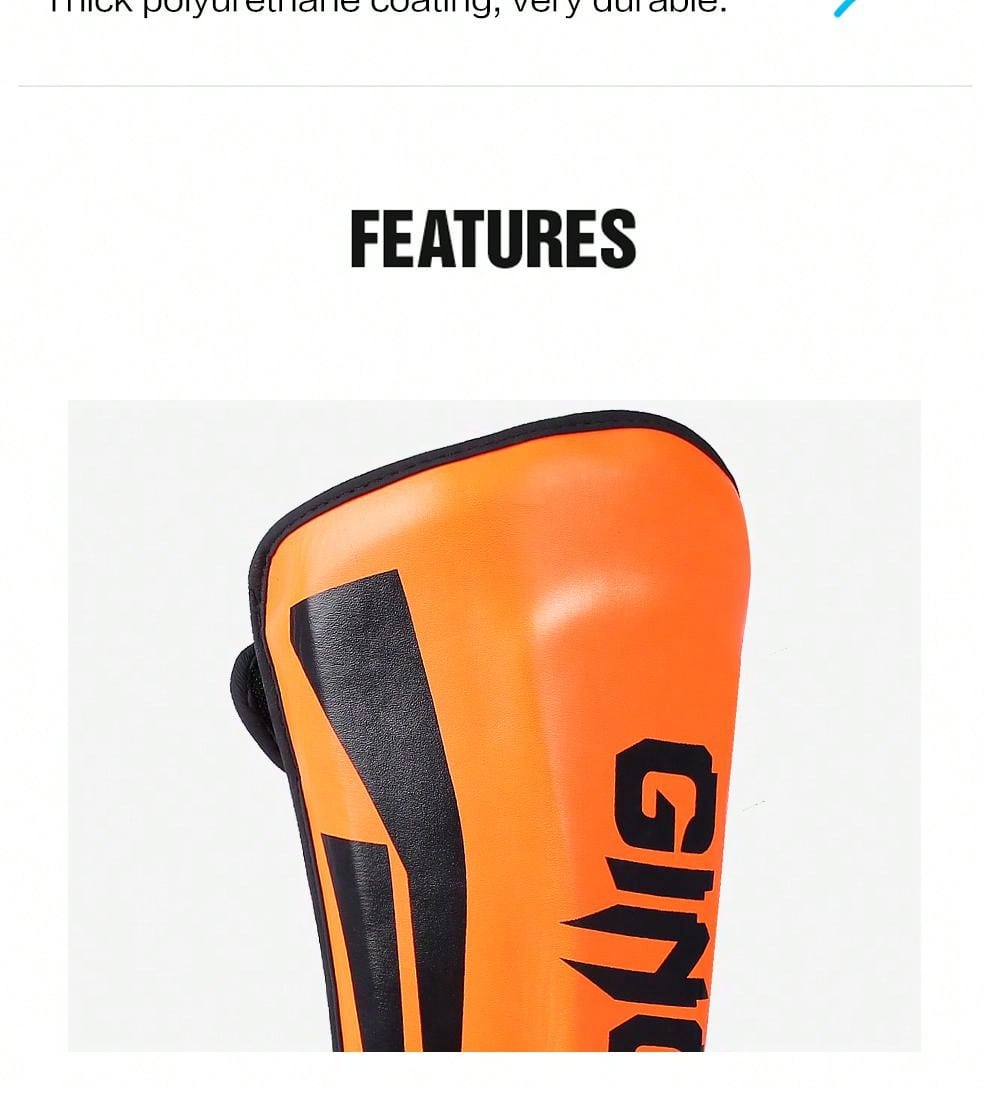 GINGPAI Muay Thai Shin Guards, Martial Arts Leg Pads For Kickboxing ...