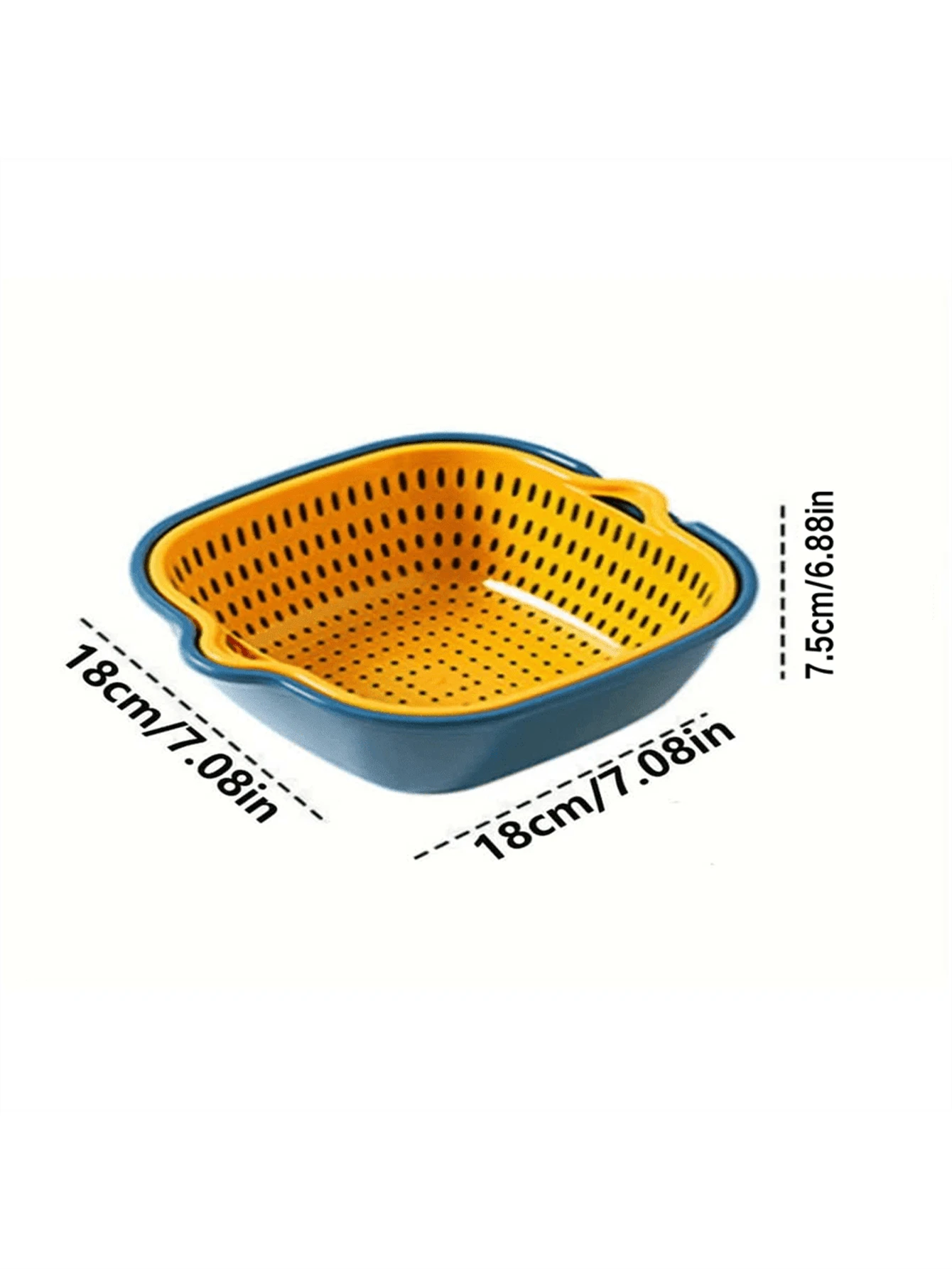 Plastic Kitchen Sink Colanders Set Of 2 - Double Drain Basket For ...