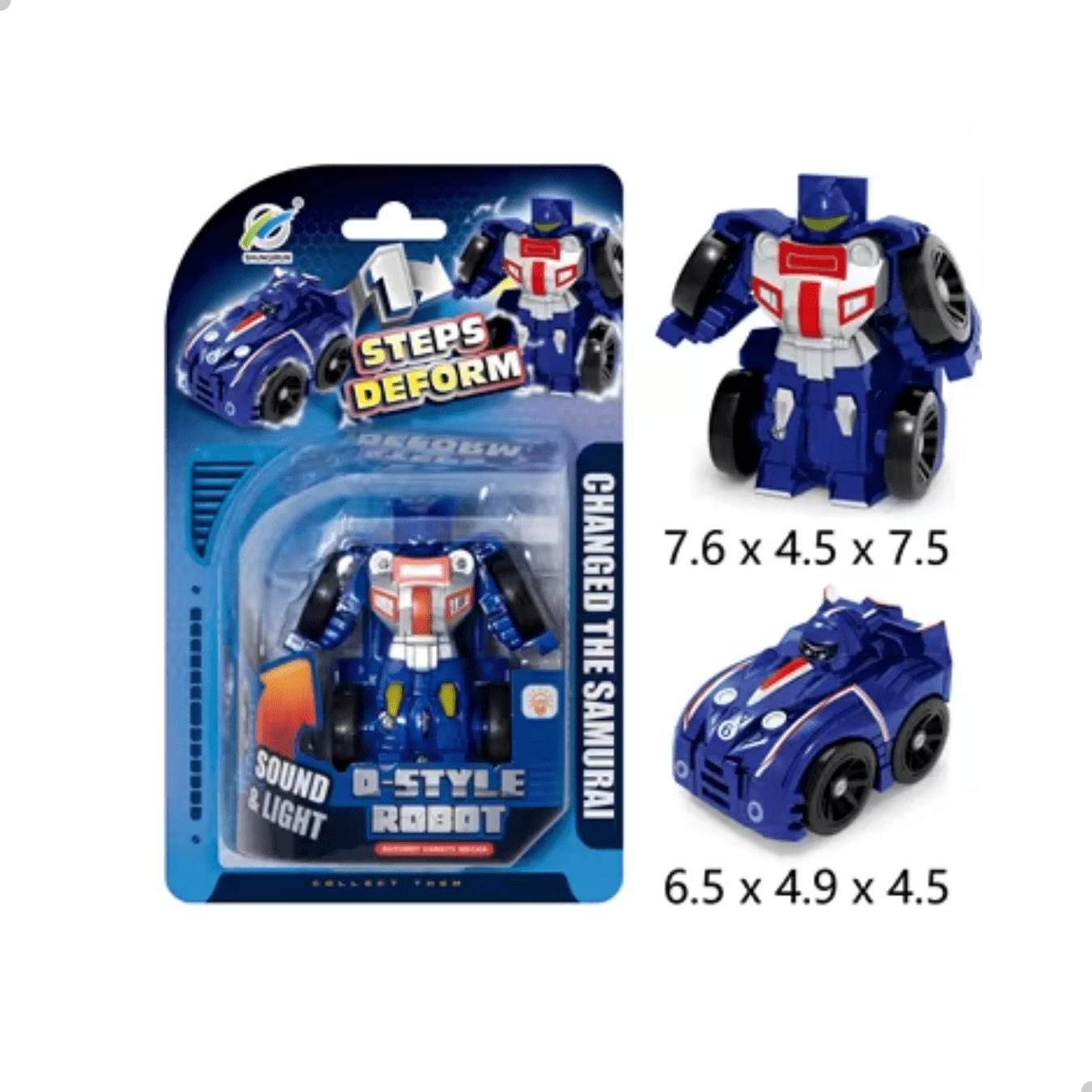 Brinquedo Mecha Robô Transformer Vira Carro Carrinho Plastico Q-Style ...