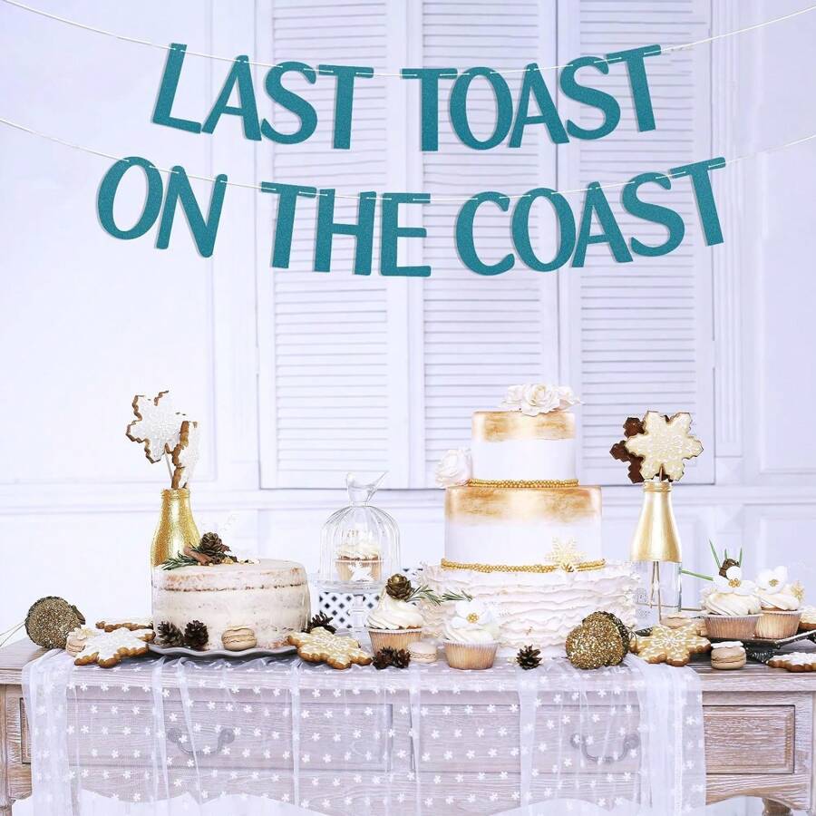 Last Toast On The Coast Bachelorette Party Banner For Beach Bach ...