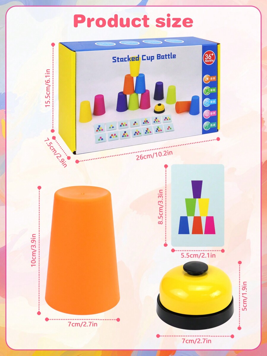Quick Stacking Cups Games Set For Kids, Classic Speed Matching Cups ...