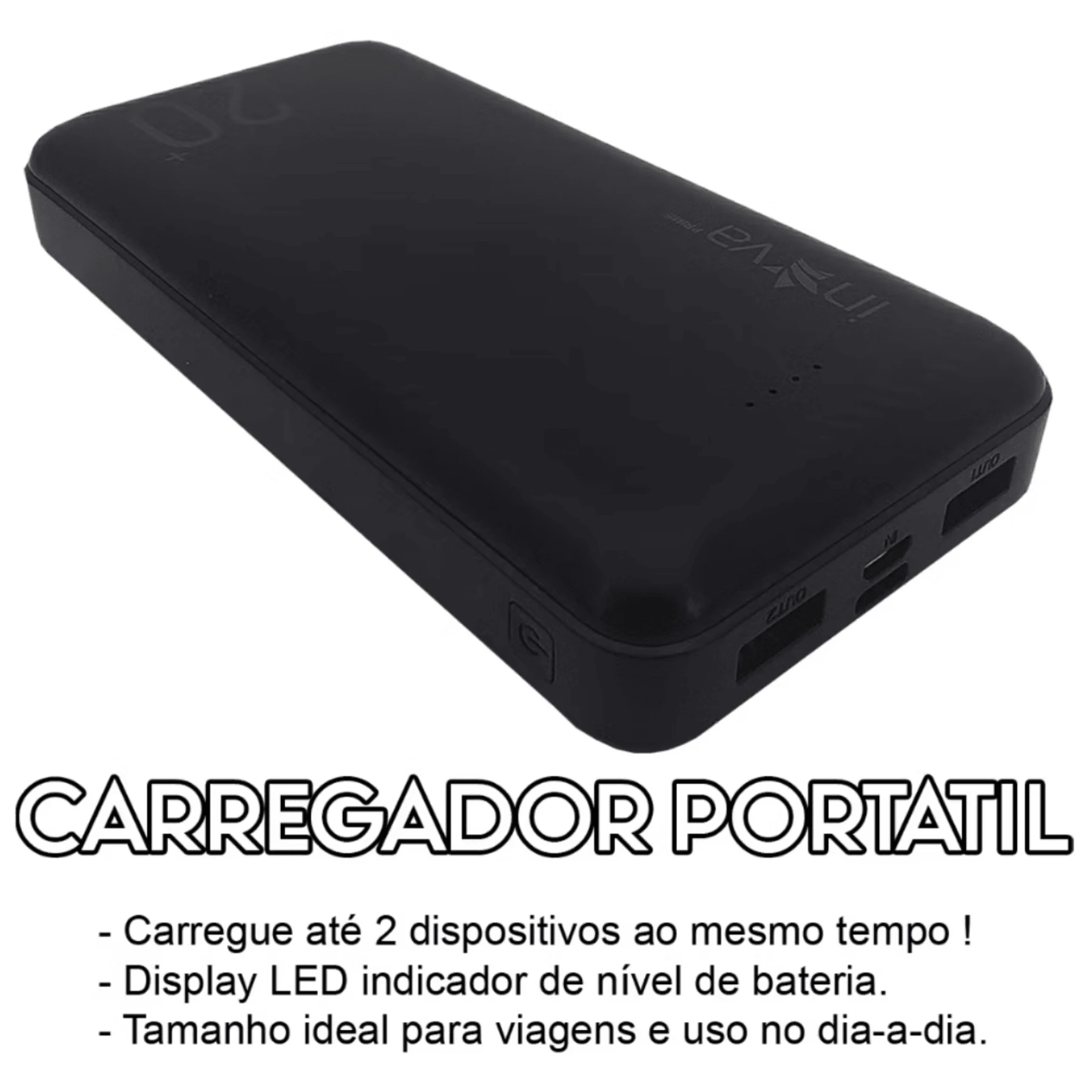 Portable Charger Power Bank Fast 20000mah 2 Outputs Inova Original ...