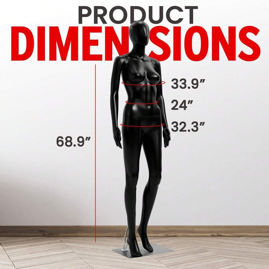Female Mannequin - Premium Construction, Detailed Dimensions, Sturdy ...