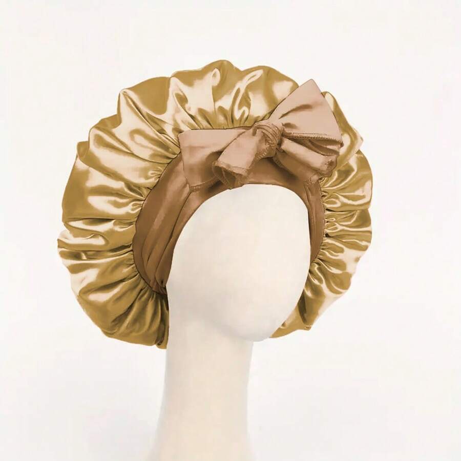 1pc Satin Bonnet Silk Bonnet Adjustable Bonne For Sleeping Hair Bonnet ...