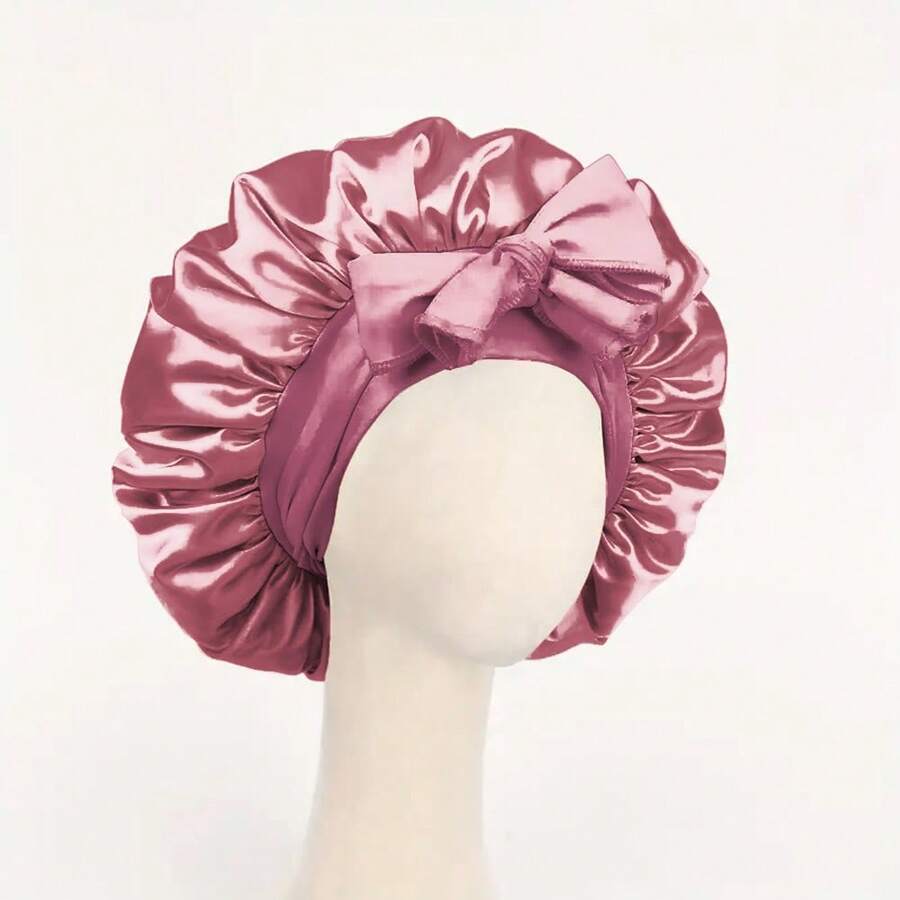 1pc Satin Bonnet Silk Bonnet Adjustable Bonne For Sleeping Hair Bonnet ...