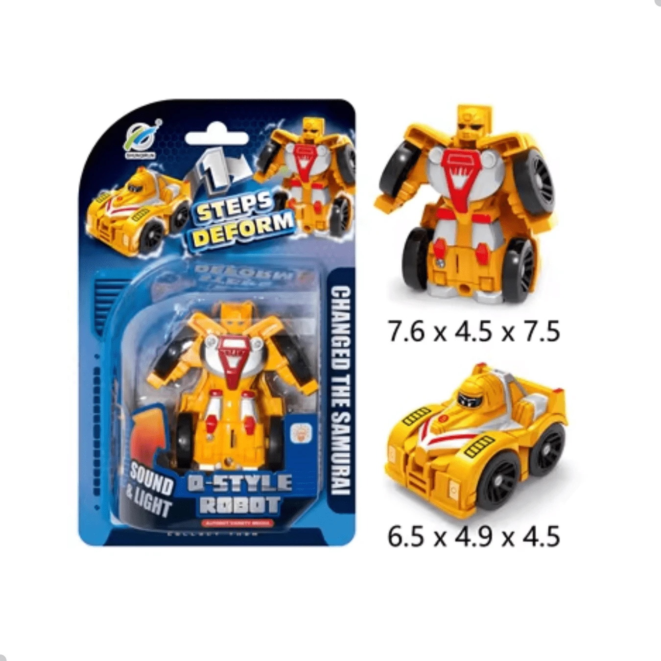 Brinquedo Mecha Robô Transformer Vira Carro Carrinho Plastico Q-Style ...