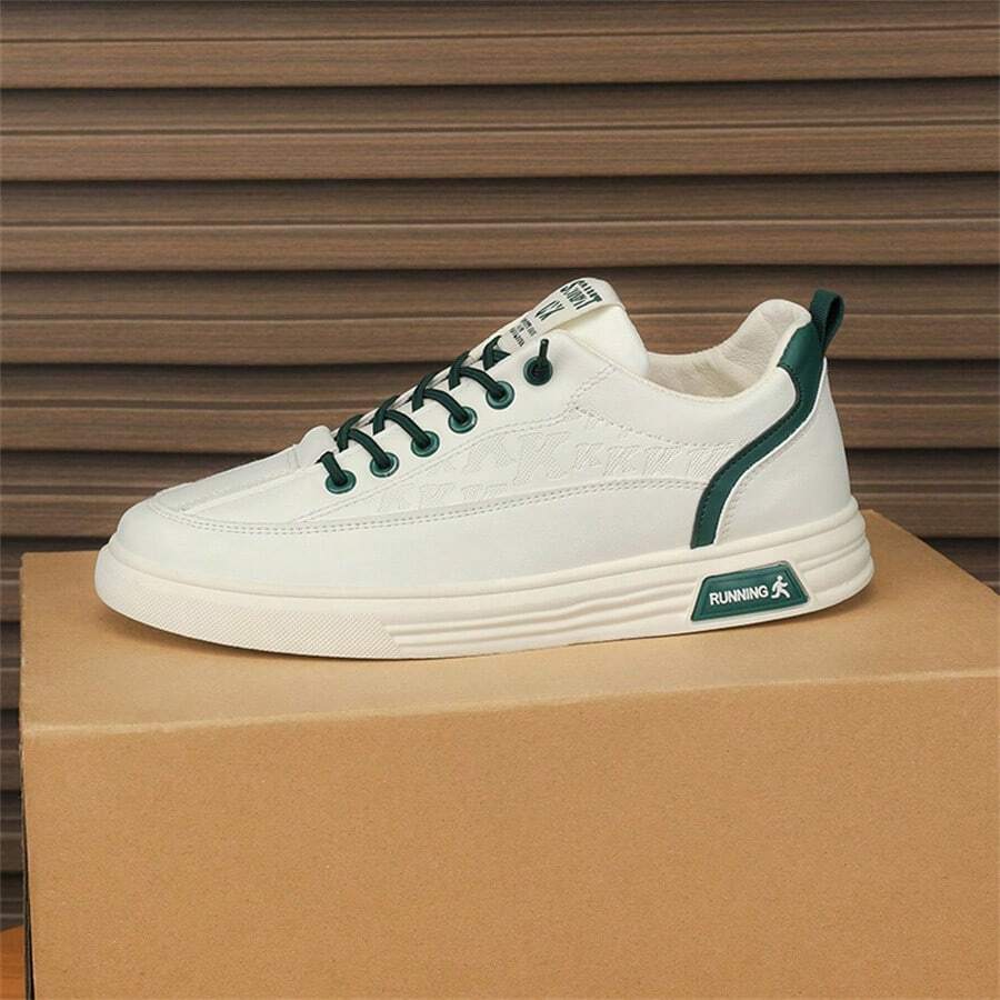 Nuevas zapatillas casuales blancas para hombres 2024, zapatos deportivos con suela gruesa y ...