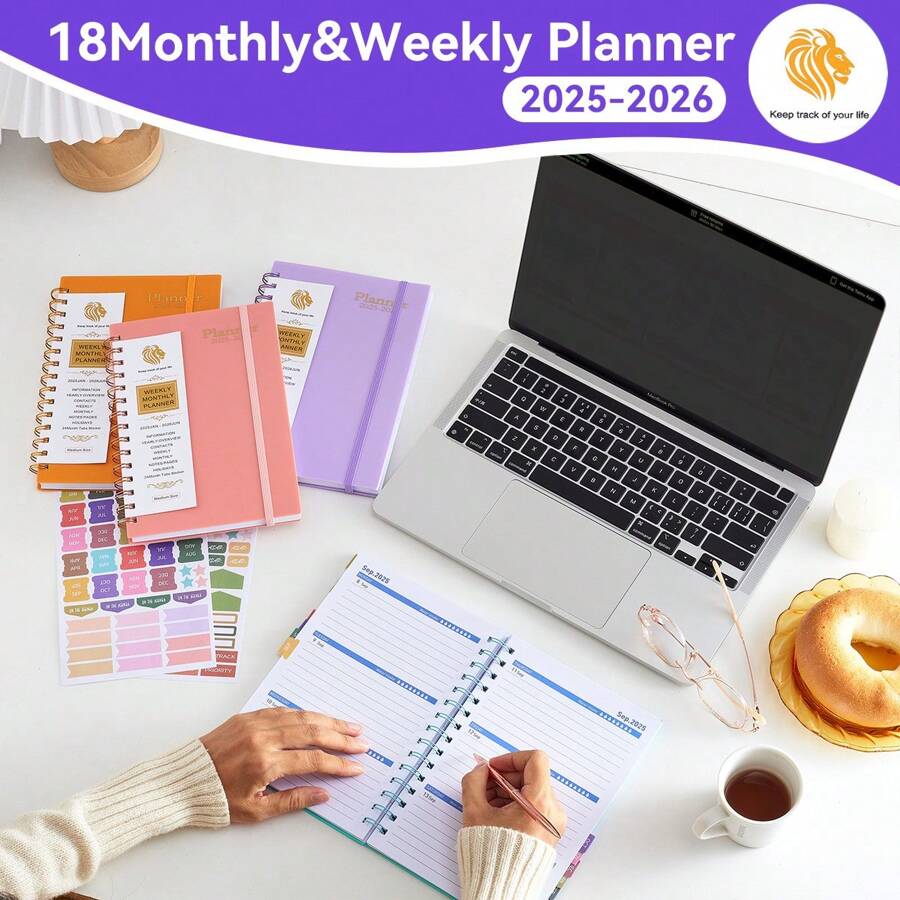 Agenda planificateur 2025 - 2026 - 18 mois, planification quotidienne ...