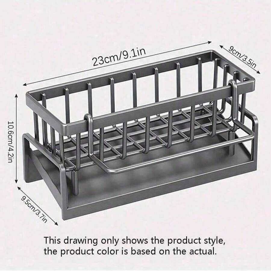 1 Multi-Functional Sink Drain Rack Dishwashing Liquid Sponge Rag Rack ...