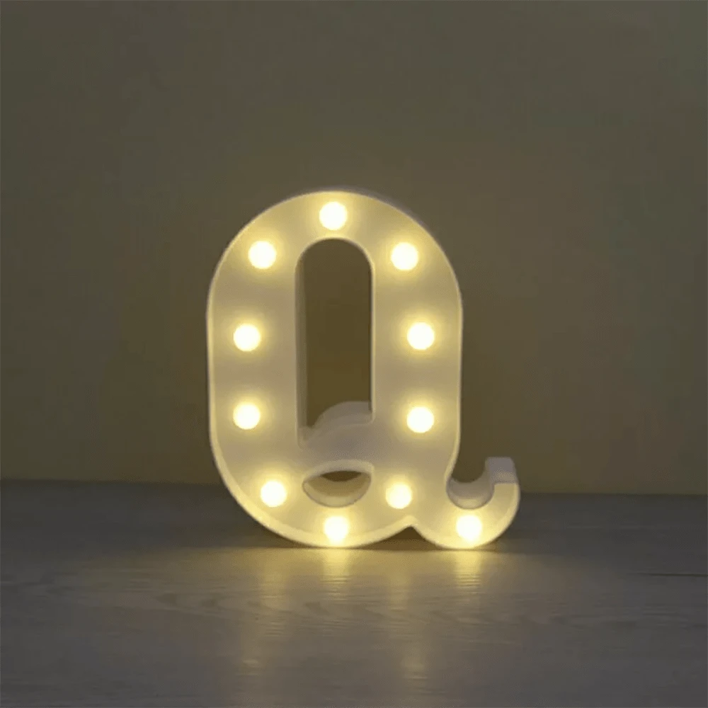 Large LED Light Up Alphabet Letters Plastic Numbers Standing Party ...