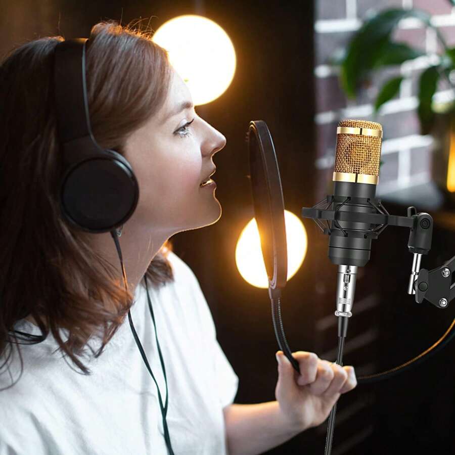 Podcast Equipment Bundle, BM-800 Recording Studio Package With Voice ...