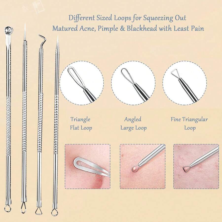 Blackhead Remover Tool Comedones Extractor Acne Removal Kit For Blemish ...