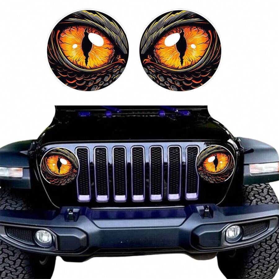 Beast Eyes Headlight Decals, Funny Car Stickers For Headlights, Bumper ...