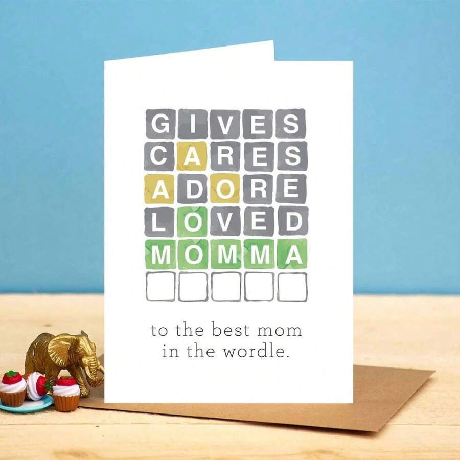 Wordle Mom Card,Mother'S Day Card,Card For Mom,Mother'S Day Gift,Wordle ...