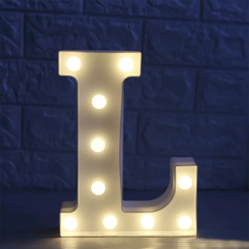 Large LED Light Up Alphabet Letters Plastic Numbers Standing Party ...