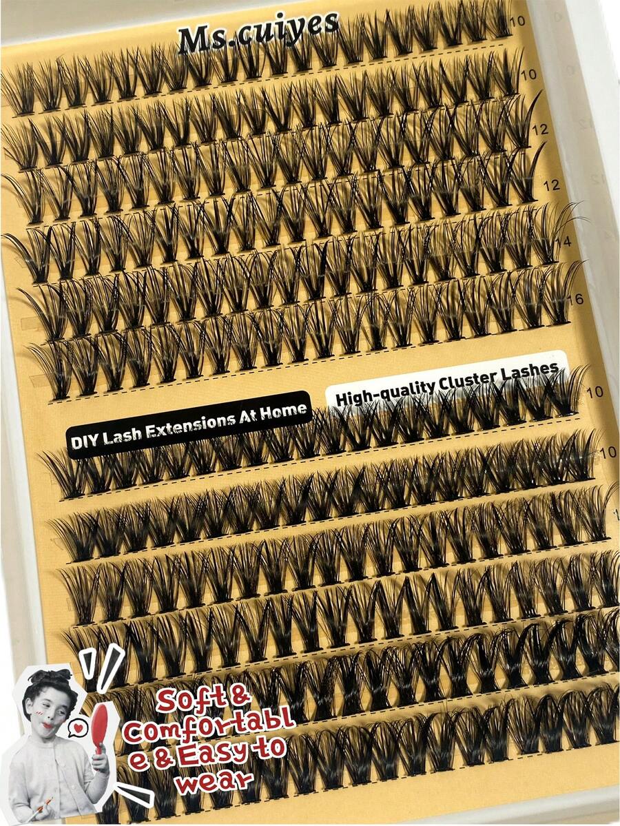 Cluster Lashes 240pcs Clusters Individual Lashes 10-16mm Personal DIY ...