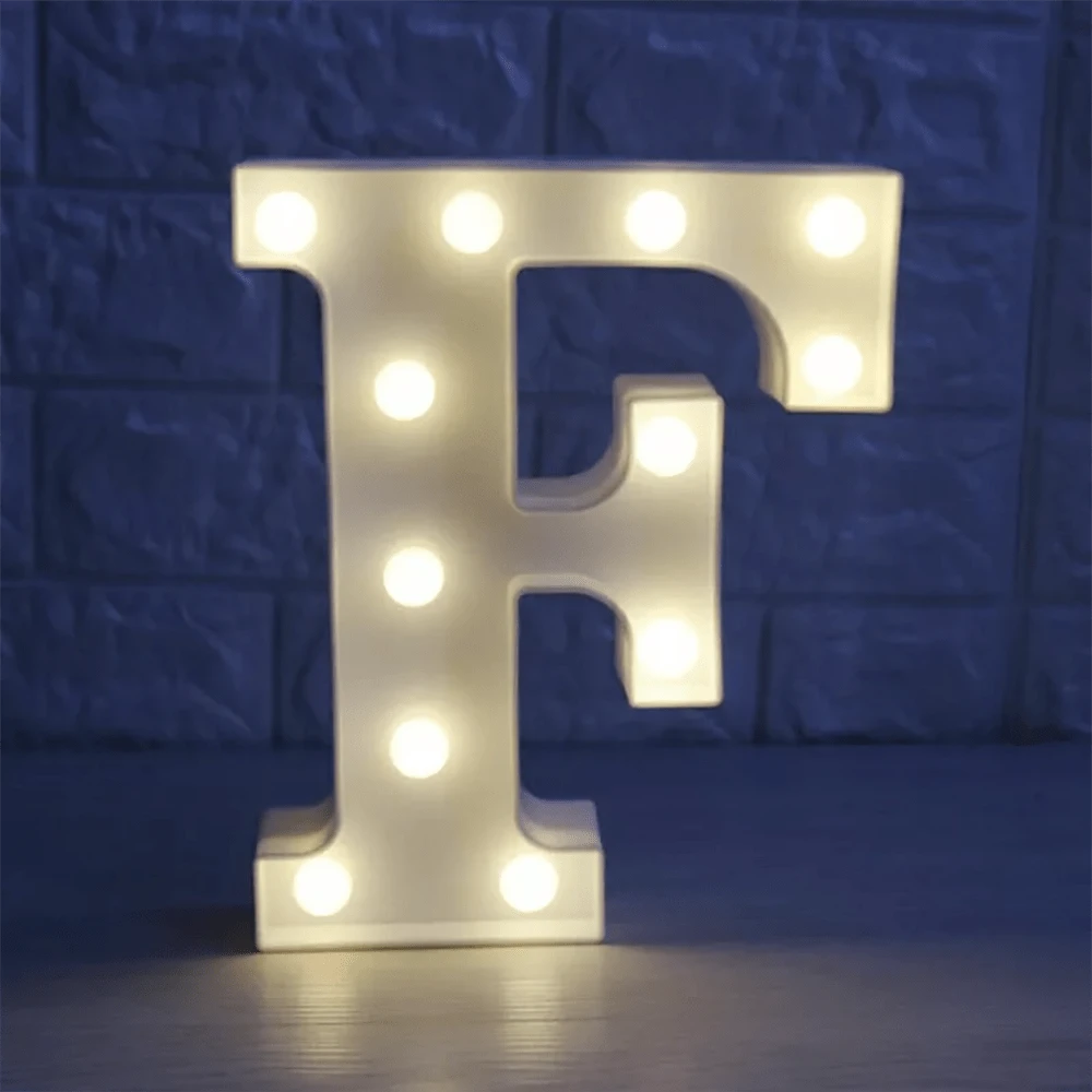 Large LED Light Up Alphabet Letters Plastic Numbers Standing Party ...