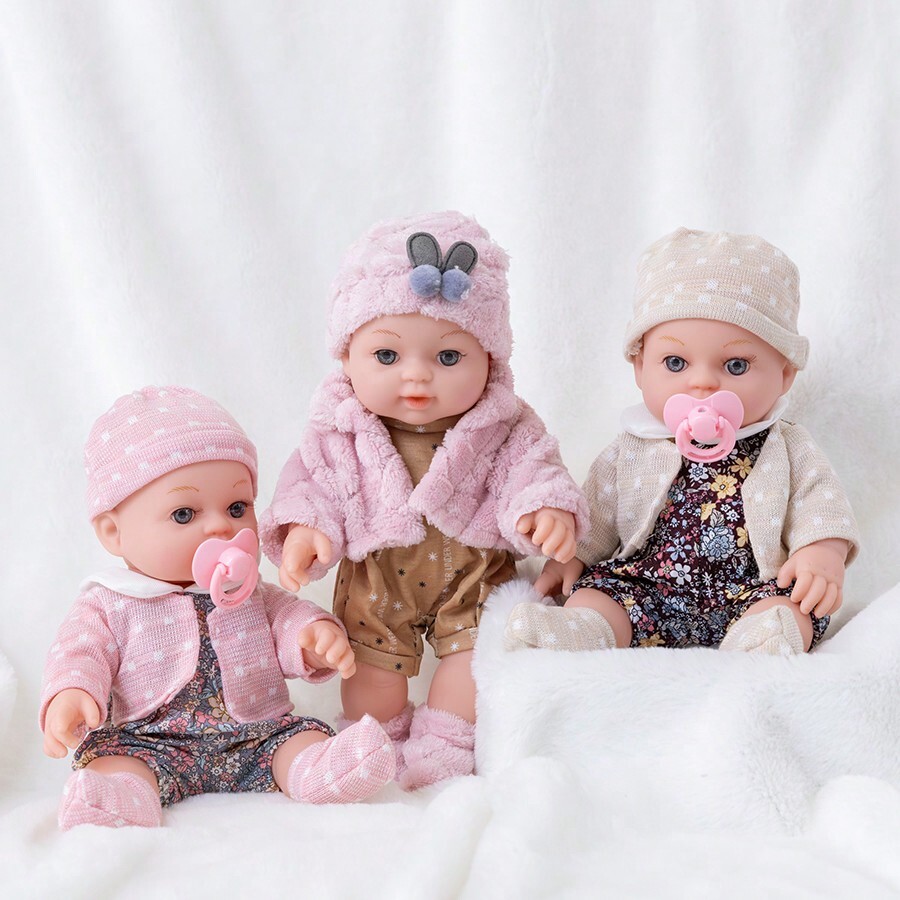 12 Inches Realistic Pink Cute Doll Plush Doll For Children, Diy ...