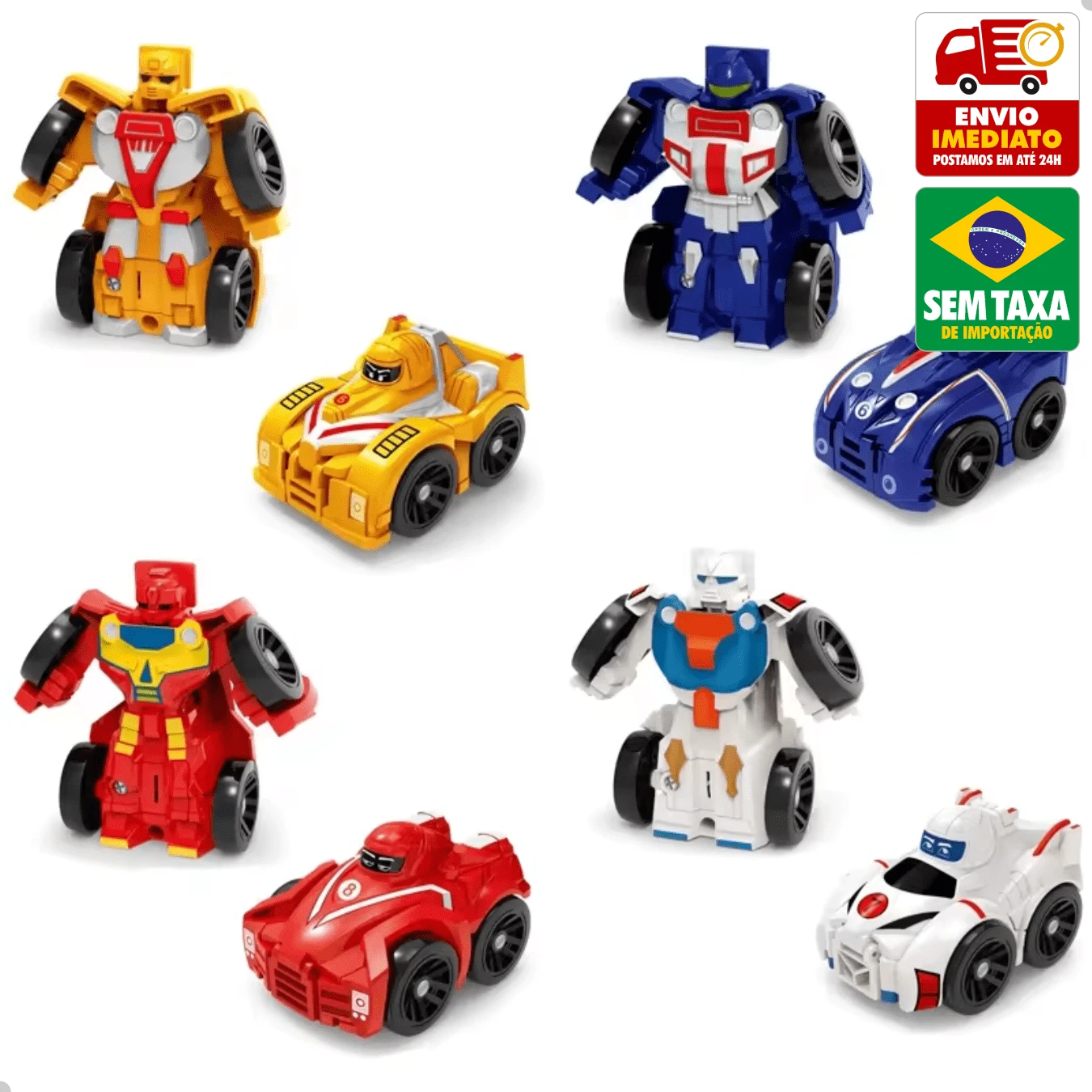 Mecha Robot Toy Transformer Car Plastic Cart Q-Style Robot DuteToys DTE ...