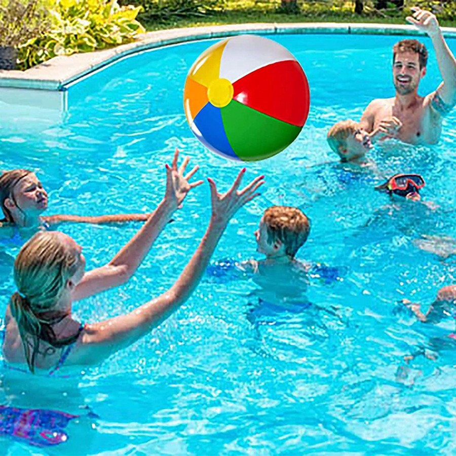 25cm Large Size Four-Color Beach Ball Swimming Pool Inflatable Color ...