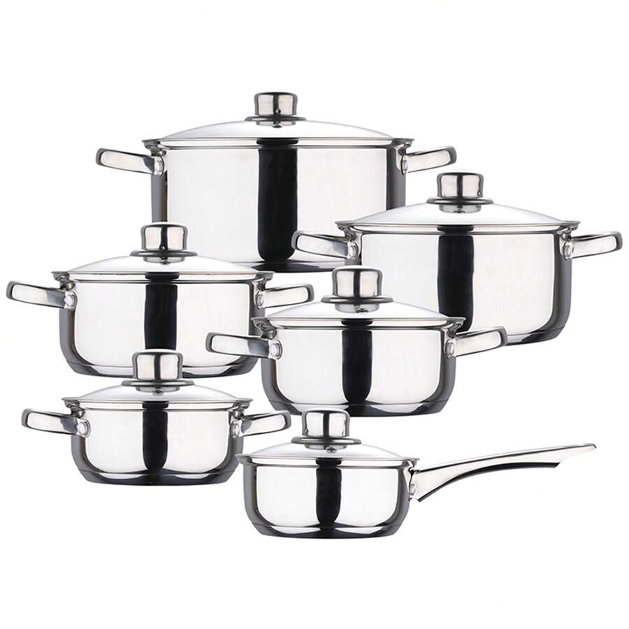 Batterie de cuisine San Ignacio en acier inoxydable 12 pièces, couleur ...