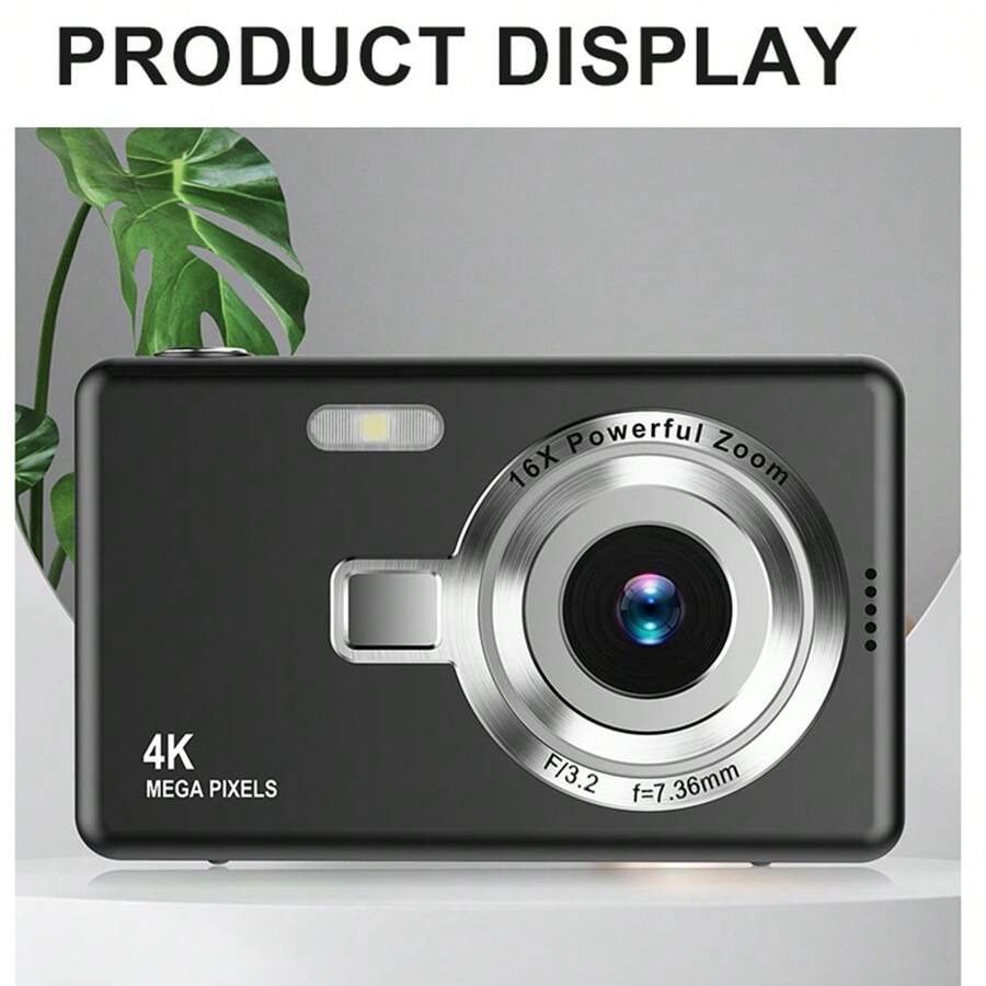 Q12 Auto Focus 48MP 4K Face Detection 2.4-Inch 16X Zoom Rechargeable Battery Pocket Cinema ...