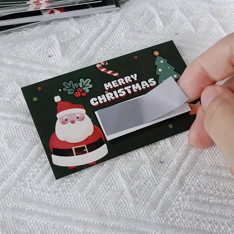 30pcs Christmas Scratch Cards With Santa Claus & Tree Designs - DIY ...