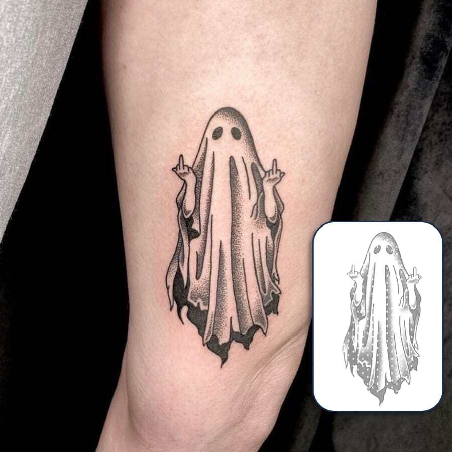 1 Kit Revolutionary Technology Tattoos, Semi-Permanent Tattoos, Halloween Ghost Temporary ...