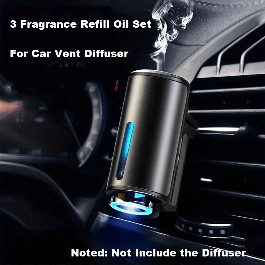 Diffuseur de ventilation de voiture avec 3 x 10 ml de parfum naturel ...