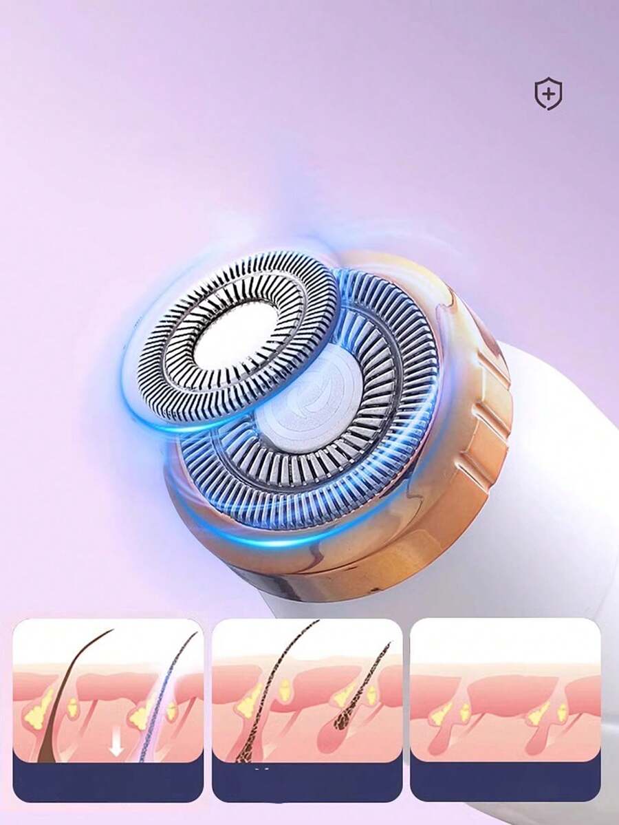 Rechargeable Lady Shaver Hair Remover Women Razor Cordless Facial Hair ...