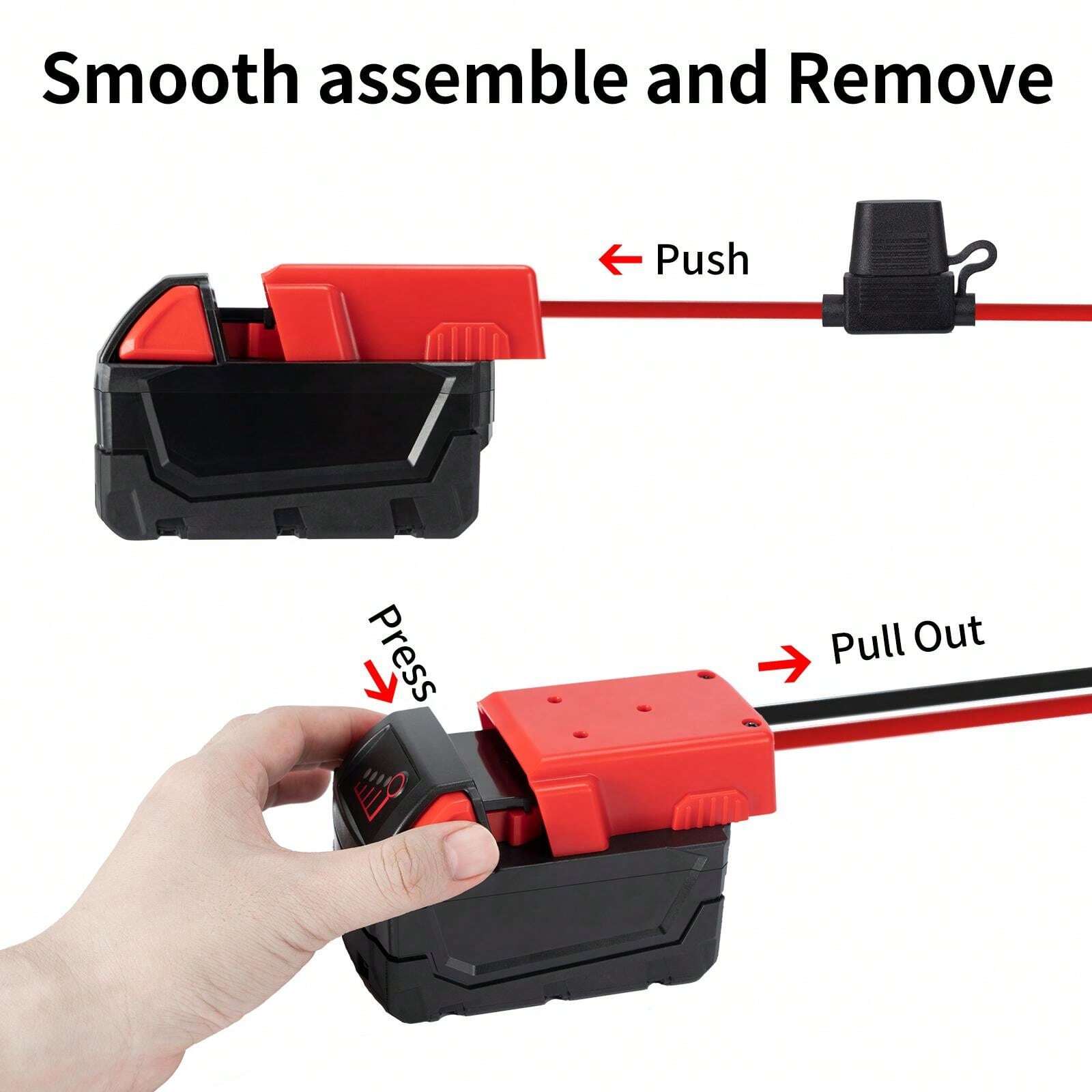 Awokee 18V Power Wheels Adapter Kit For Milwaukee M18 Battery, With ...