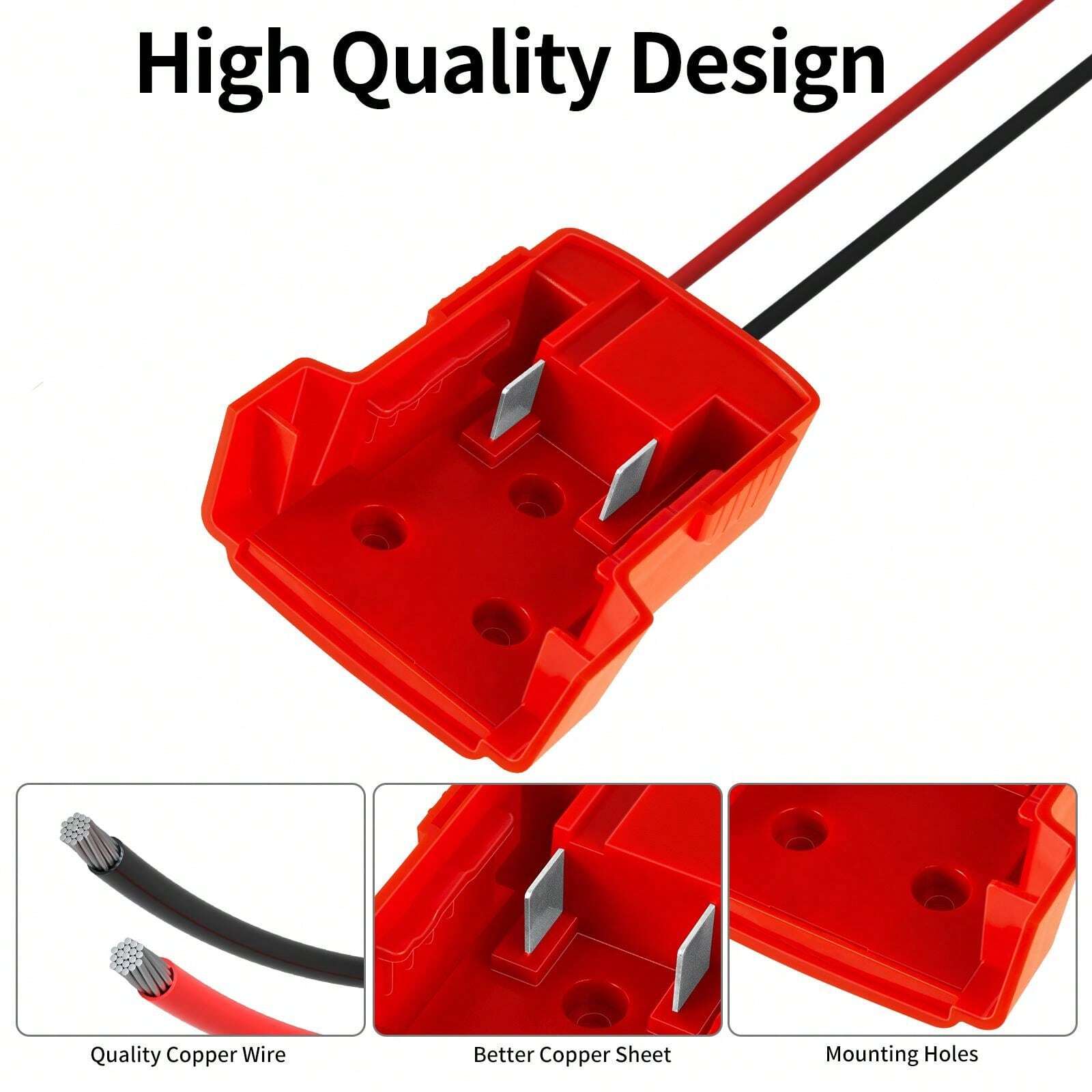 Awokee ערכת מתאם גלגלי כוח 18V עבור סוללת מילווקי M18, עם מחזיק נתיך ...