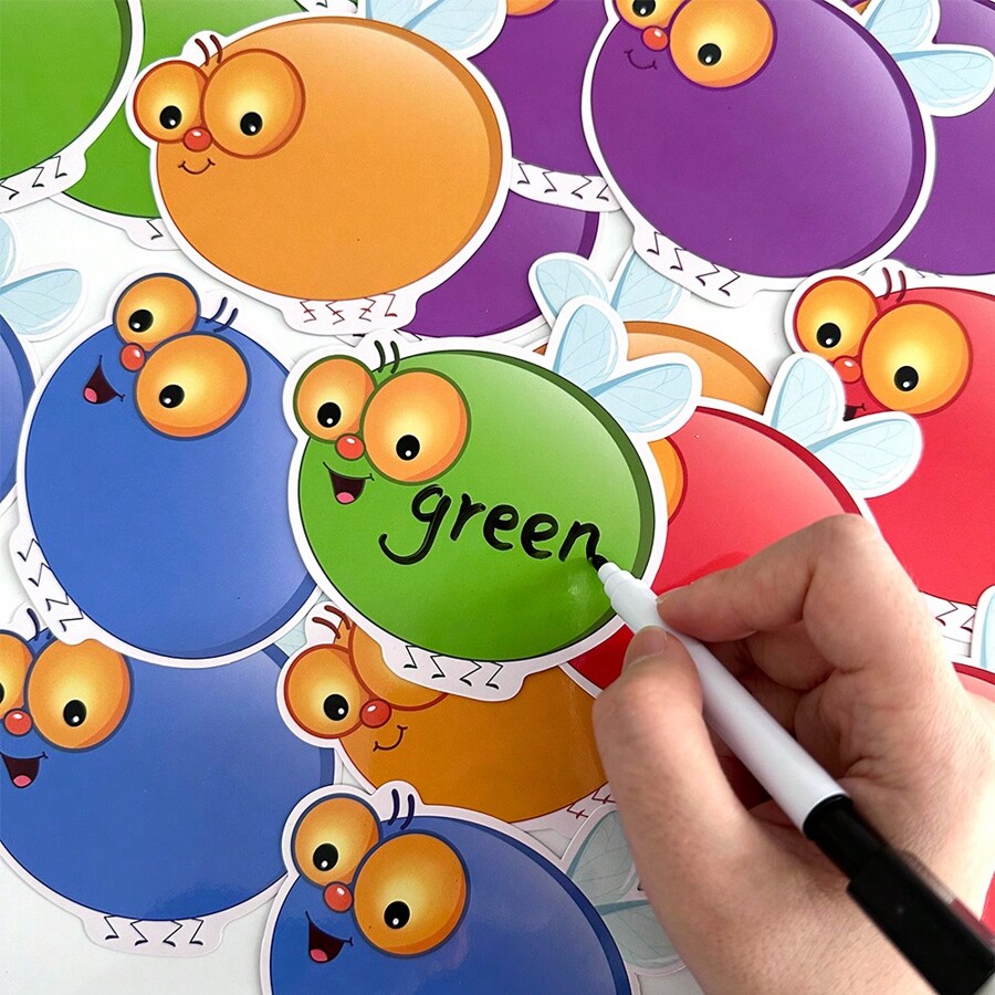 Lachilly Fly Swatter Game Learning Game For Kids Double Sides Erasable ...