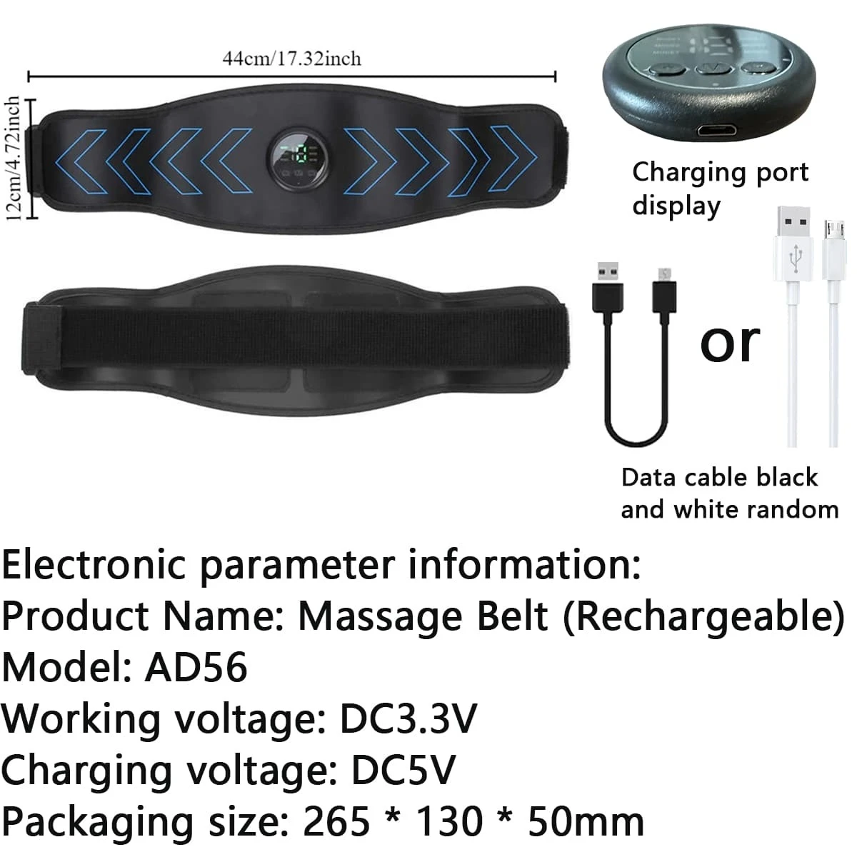 EMS Muscle Stimulator Abdominal Trainer USB Charging Body Shaping ...