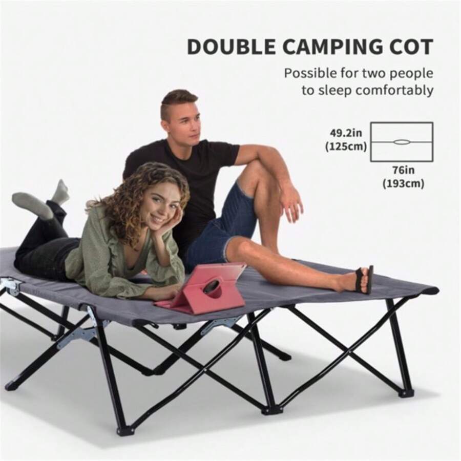 Camping Cot For Adults - Oversized Camping Cot - Durable Heavy Duty Military Bed - Elevated ...