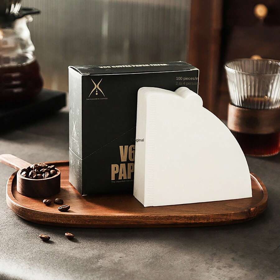 100pcs, Coffee Strainer Paper, Coffee Filter Paper, Original Color And ...